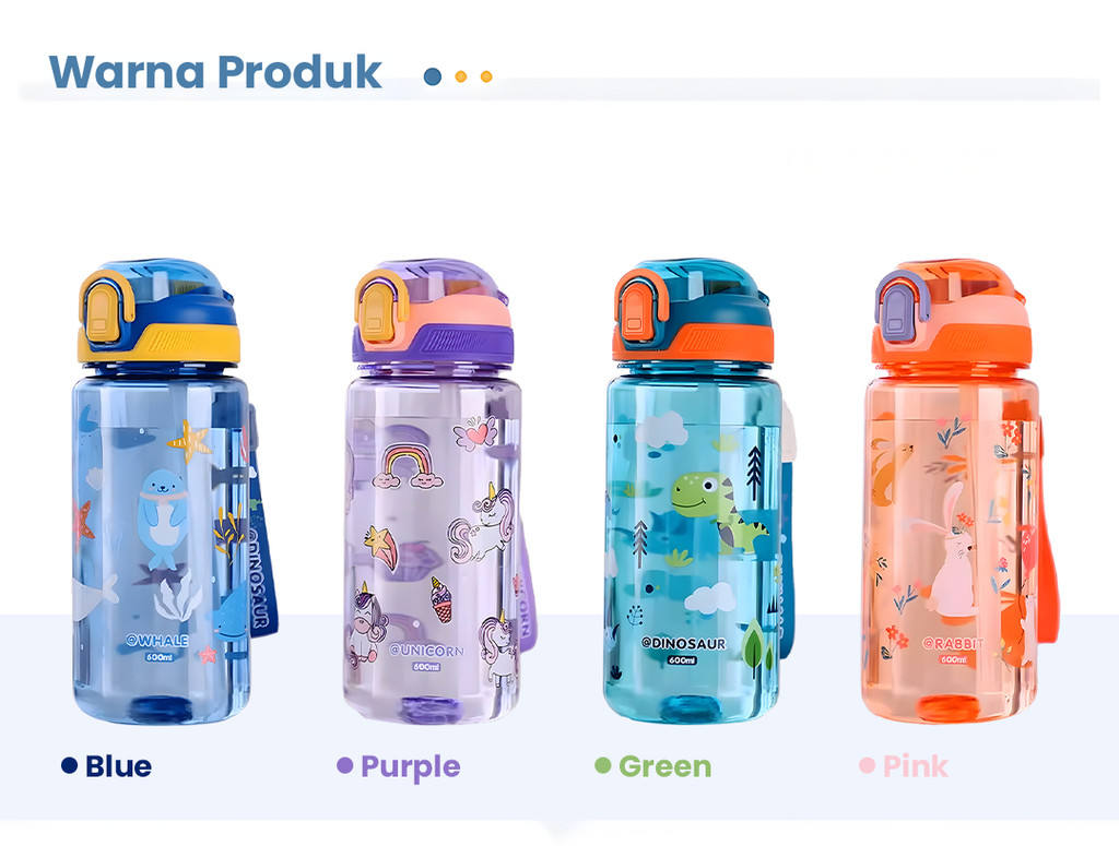 Jual Goto Clancy Water Bottle Anak Botol Minum Sedotan Lucu Karakter 600 ML | Shopee Indonesia