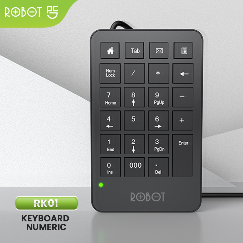 Jual ROBOT Numeric Keypad RK01 Wired Tombol Multimedia Kecil Portable ...