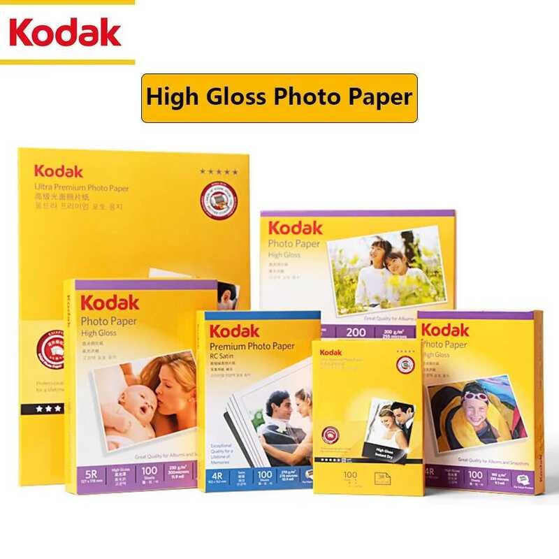 Jual Kodak Kertas Asli 200g 3R/4R/5R/A4 Cetakan Inkjet Warna Gloss ...