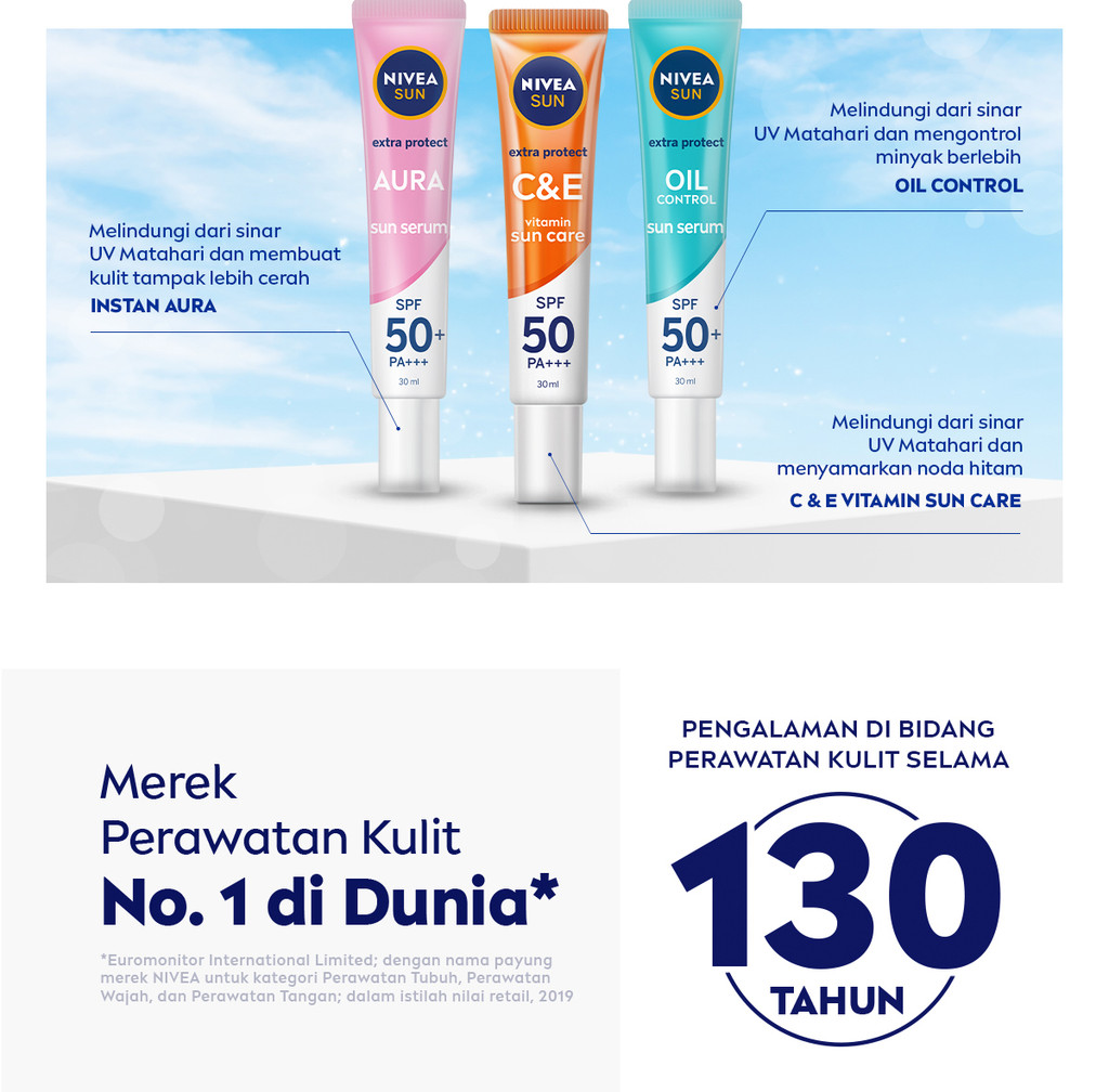 Jual Nivea Sun Face Serum Extra Protect Oil Control SPF 50+ PA+++ 30ml ...
