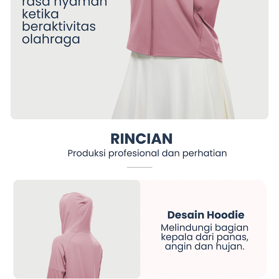 Jual KKTOP Jaket Olahraga Wanita Jaket Anti UV UPF 50+ Baju Gym Atasan Olahraga Yoga Cepat ...