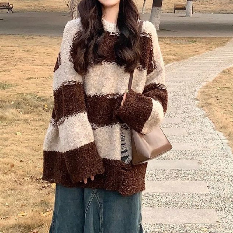 Jual Atasan Rajut Wanita Gaya kopi bermacam-macam berwarna jernih ...