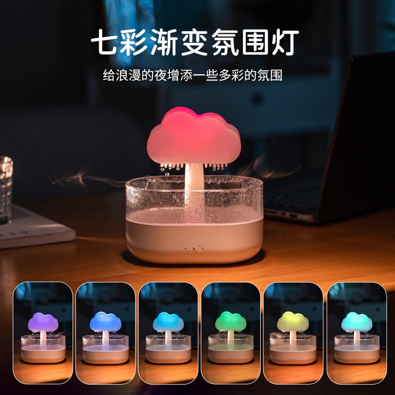 Jual 2023 Creative Colorful Light Raindrop Aromatherapy Machine Desktop ...
