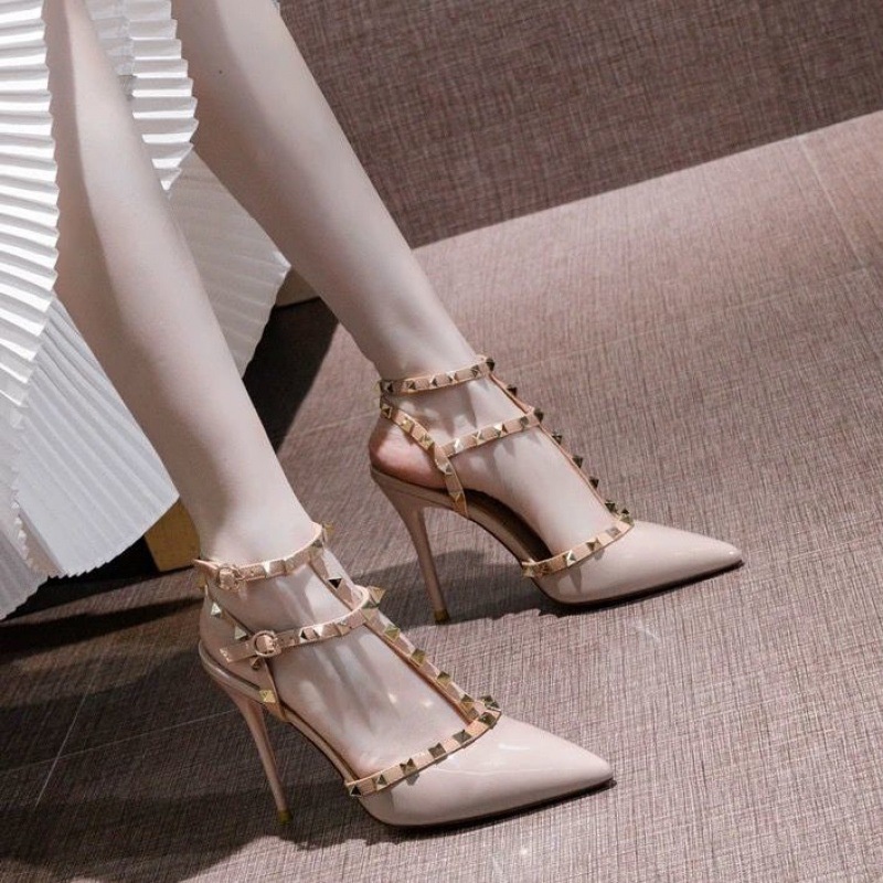Jual Heels lancip Mata tumit telanjang untuk wanita dengan tumit tipis ...