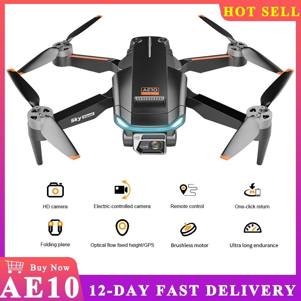 Jual GPS Dron 2023 AE10 Mini 8K HD Dual Camera Dengan Optical Flow ...