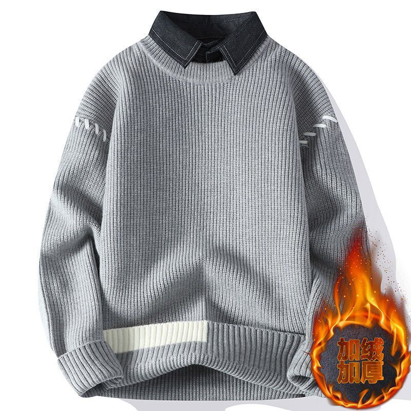 Jual sweater cowok Sumpah musim dingin laki-laki baru plush kerah ...