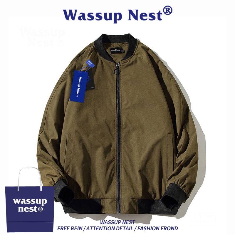 Jual JACKET PARASUT WASSUP NEST Autumn Baseball Suit Fashion Brand ...