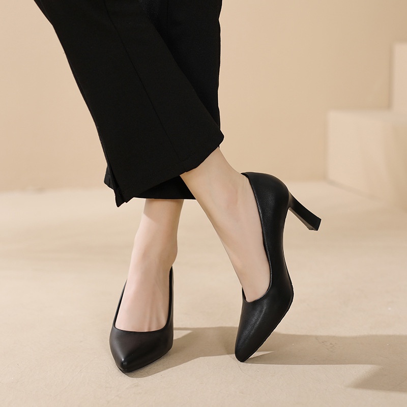 Jual Heels lancip Sepatu Besi Hitam Tinggi Baru untuk Wanita dengan ...