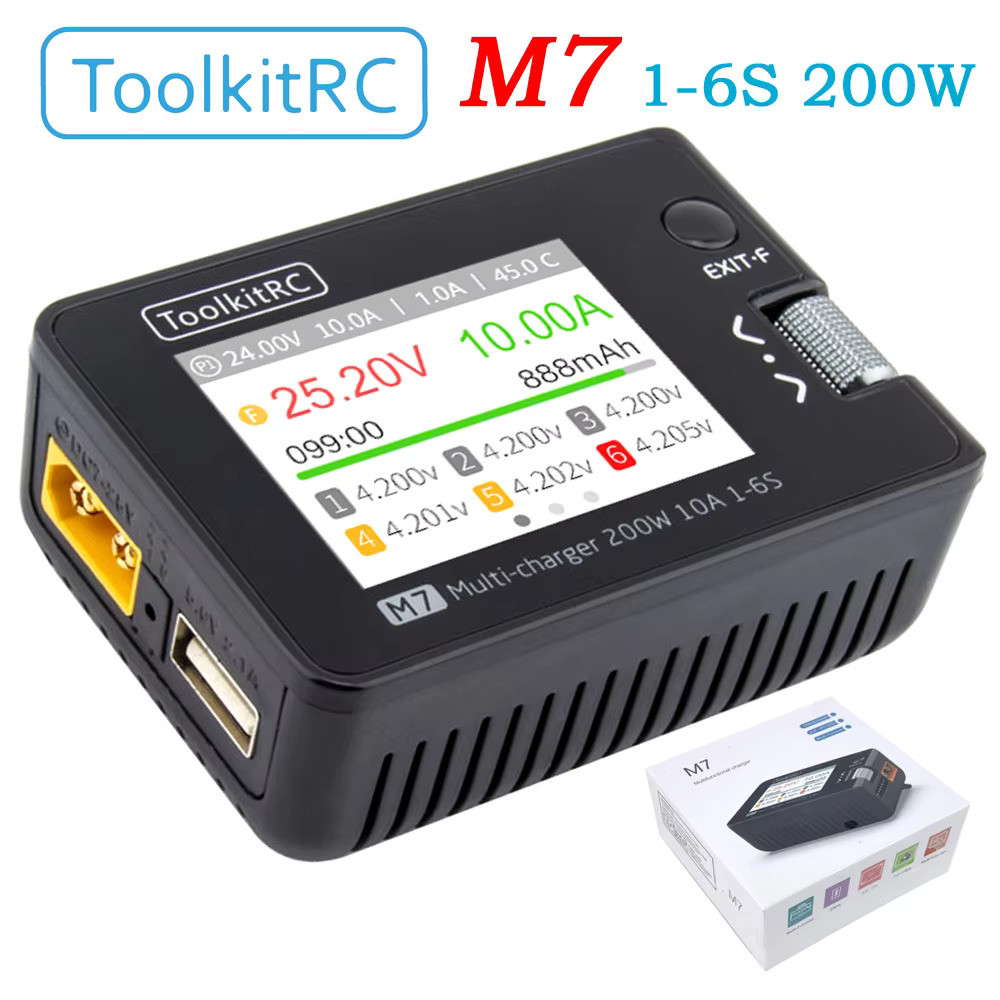 Jual ToolkitRC M7 200W 10A DC Balance Charger Discharger untuk 1-6S Lipo Battery Dengan Voltage ...