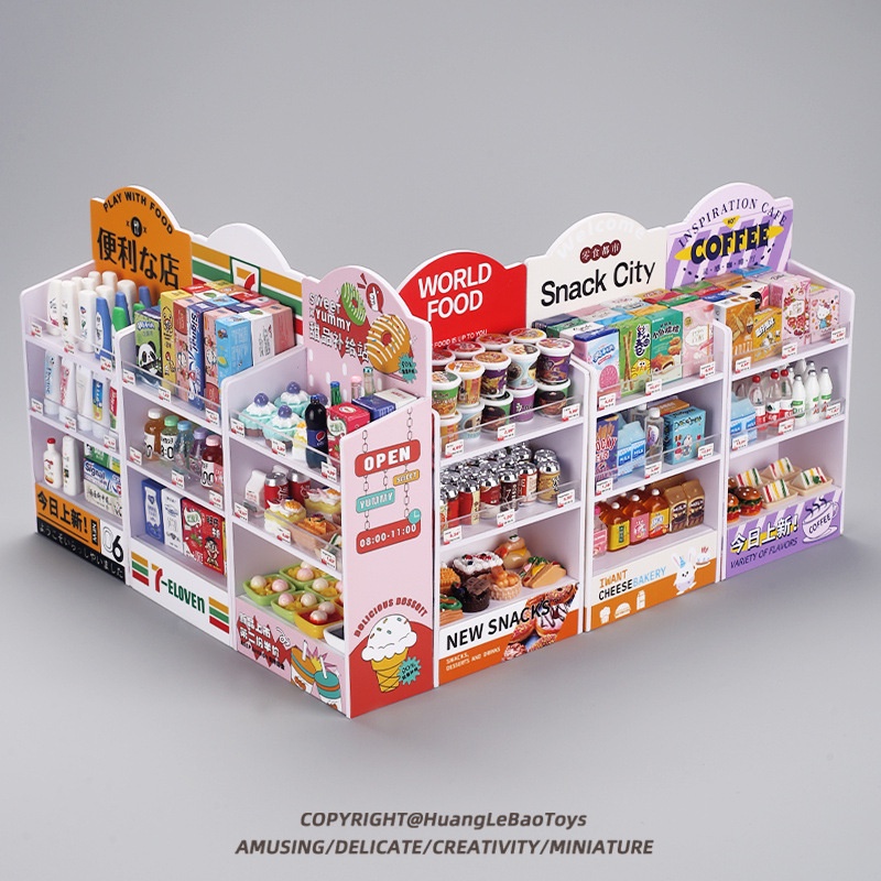 Jual Miniatur Mainan Mini miniatur, snack supermarket rak minuman ...