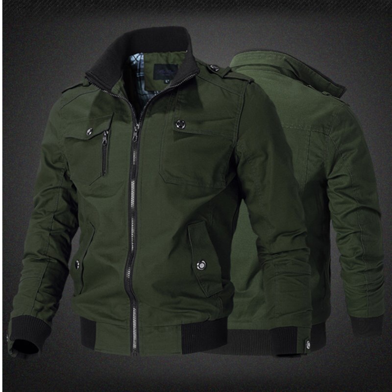Jual Jaket pilot militer, jaket pria, kapas murni, pakaian penerbangan ...