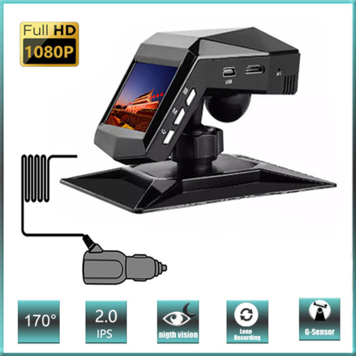 Jual DashCam HD 1080P Dash Cam With Center Console LCD Car DVR Video ...