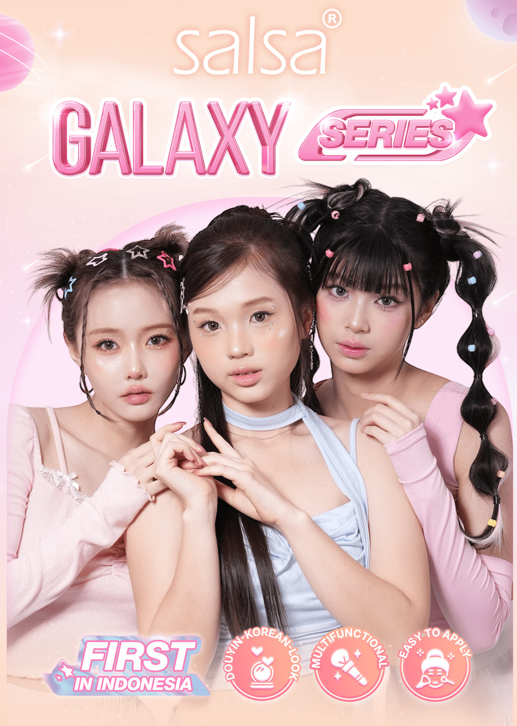 Jual SALSA Galaxy Highlighter Milkyway Shimmer High Pigmented Shine Like the Stars Merah Jingga ...