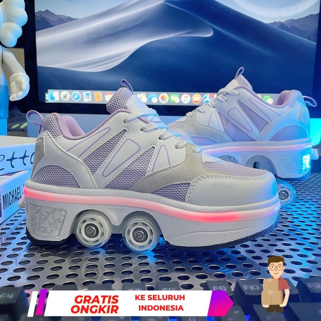 Jual Sepatu Roda Empat sepatu tujuan yang dapat berjalan dan slide, dua ...