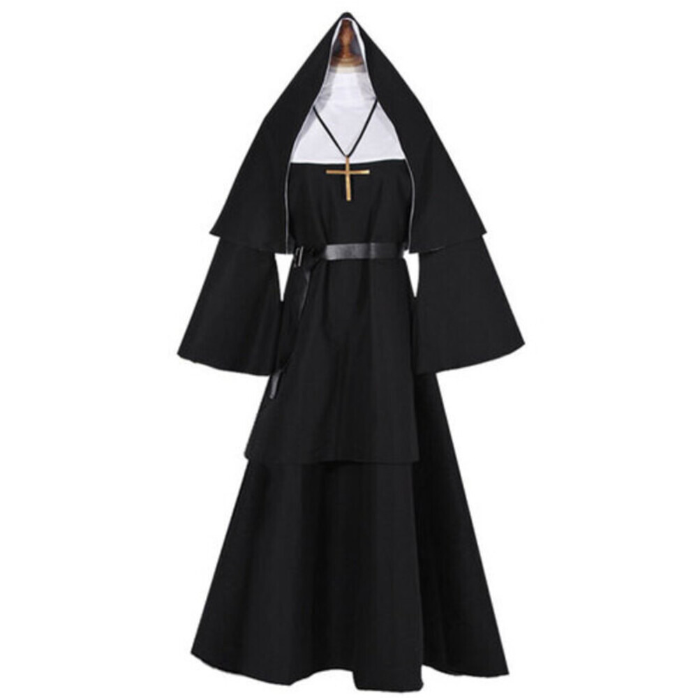 Jual Halloween The Nun Ghost Cos Saint Vidal Terrifying Sister Pastor ...