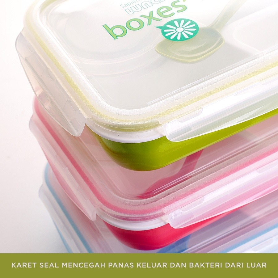 Jual Yooyee 415 Kotak Makan 4 sekat dengan mangkok sup | Shopee Indonesia