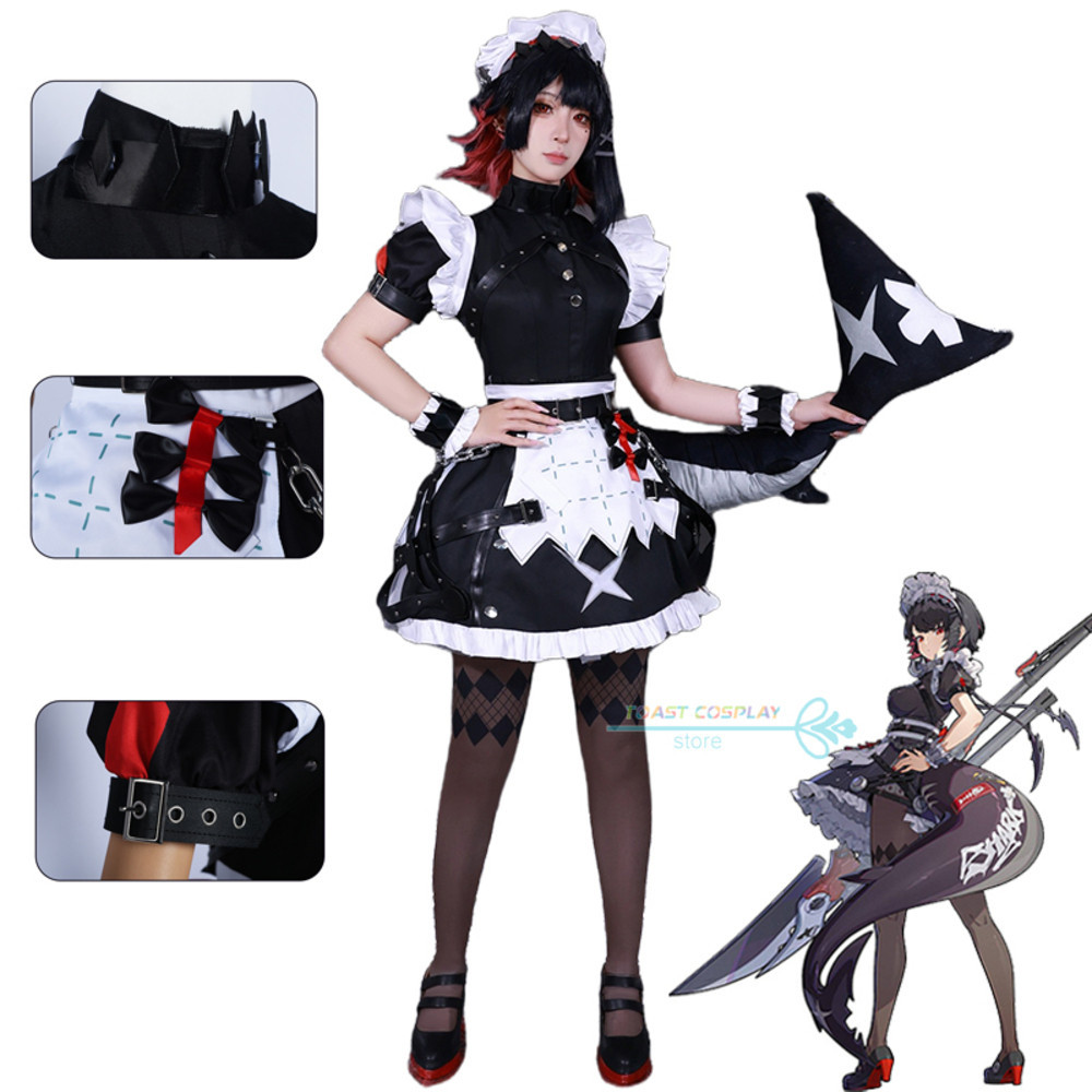 Jual Game Ellen Joe Cosplay Costume Maid Outfit Zenless Zone Zero Dress ...