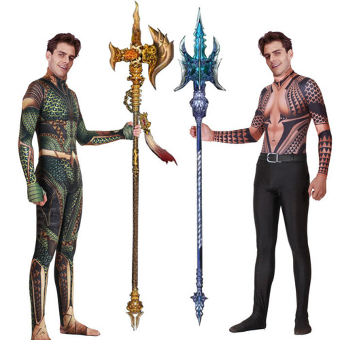 Jual DC Comics Sea King Meat Gold Cosplay jumpsuit Halloween cosplay ...