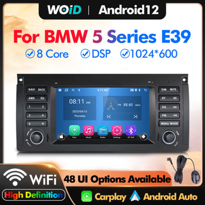 Jual Adroid 12 Multimedia Player Navigatio For E39 E38 X5 E53 M5 1995-2003 Audio GPS Wifi ...