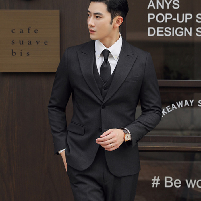 Jual Gaoding wool men's wedding business professional slim fitting ...