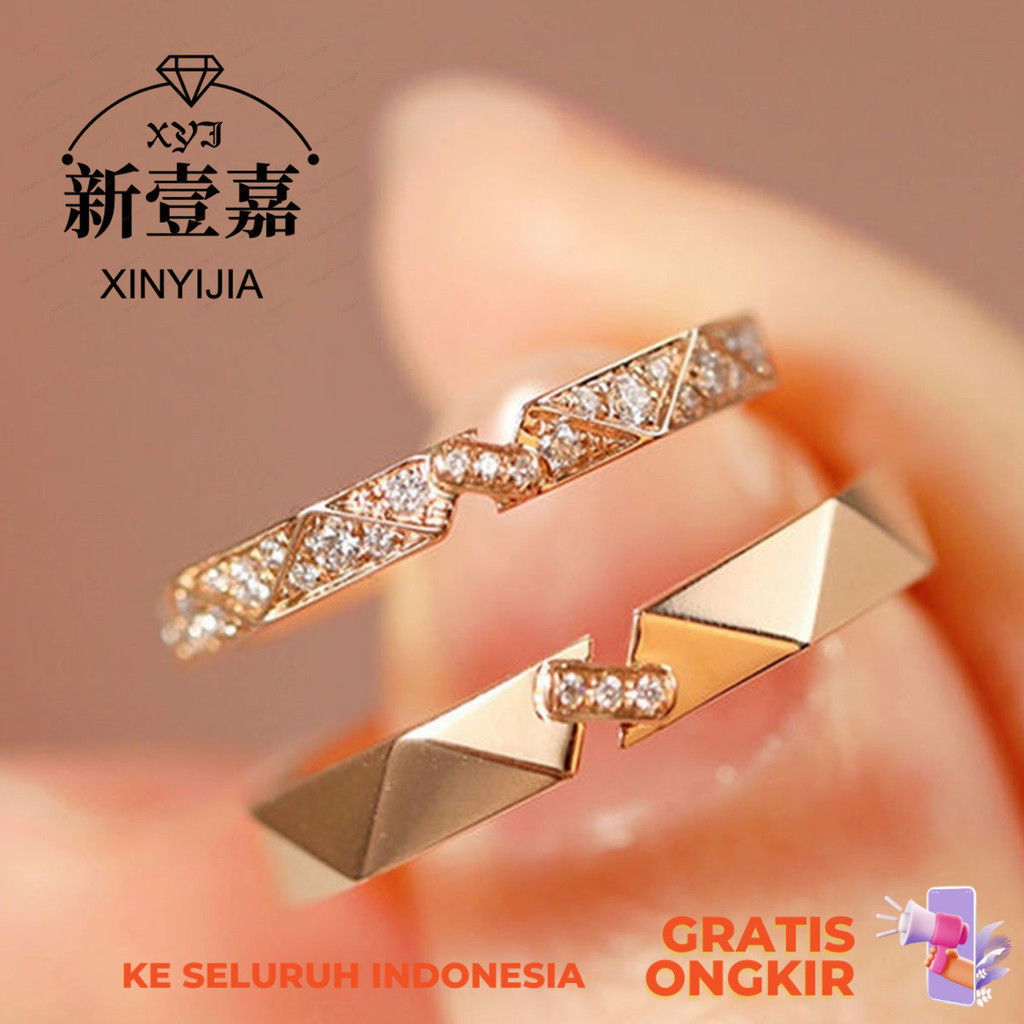 Jual Cincin Cantik Kertas cinta pendek sepasang cincin pernikahan ...