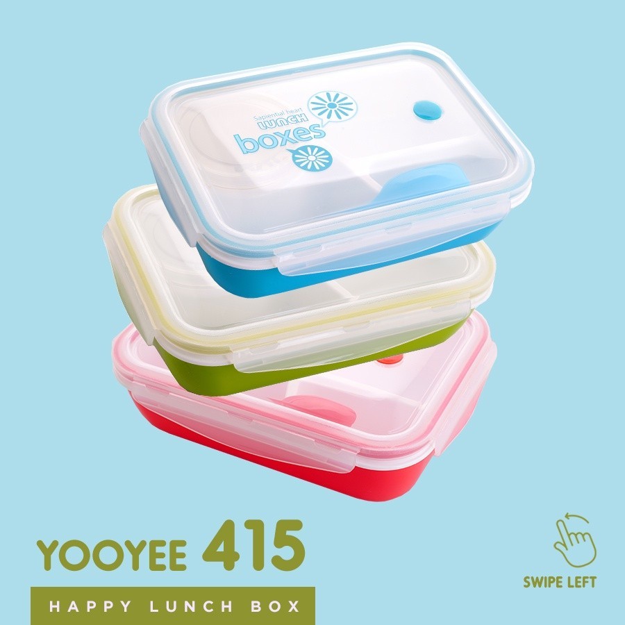 Jual Yooyee 415 Kotak Makan 4 sekat dengan mangkok sup | Shopee Indonesia