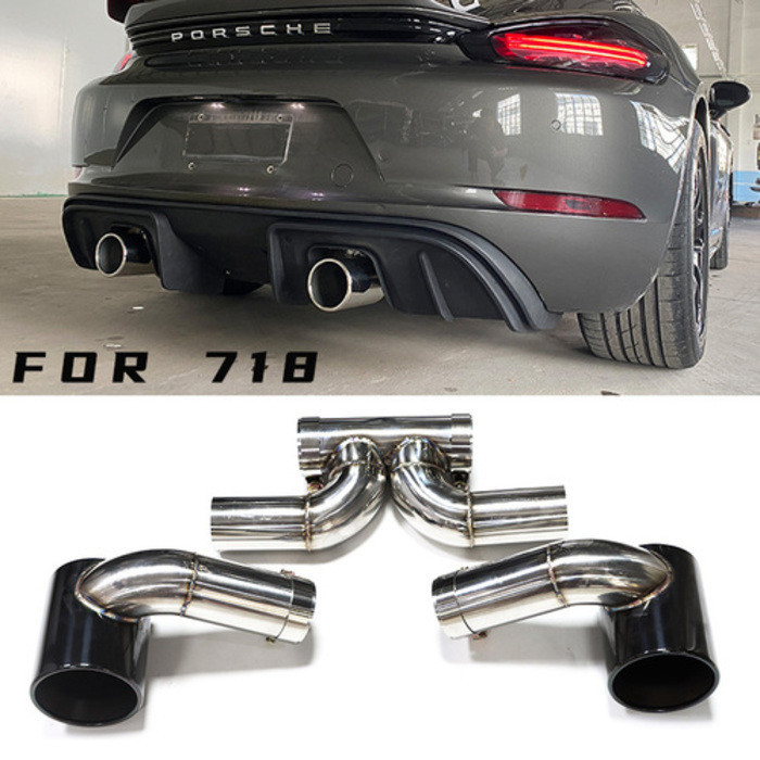 Jual 304 Stainless Steel Dual Pipes For Porsche 718 BOXSTER UP GT3 GT4 ...