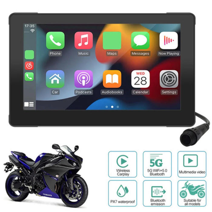 Jual Portable 7 Inch Navigation GPS Wireless Apple Carplay Android Auto ...