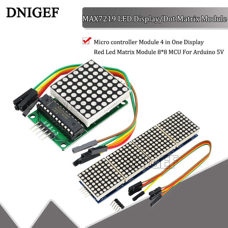 Jual Display/Dot MAX7219 LED Micro controller 4 in One Display Red Led Matrix Module 8*8 MCU For ...