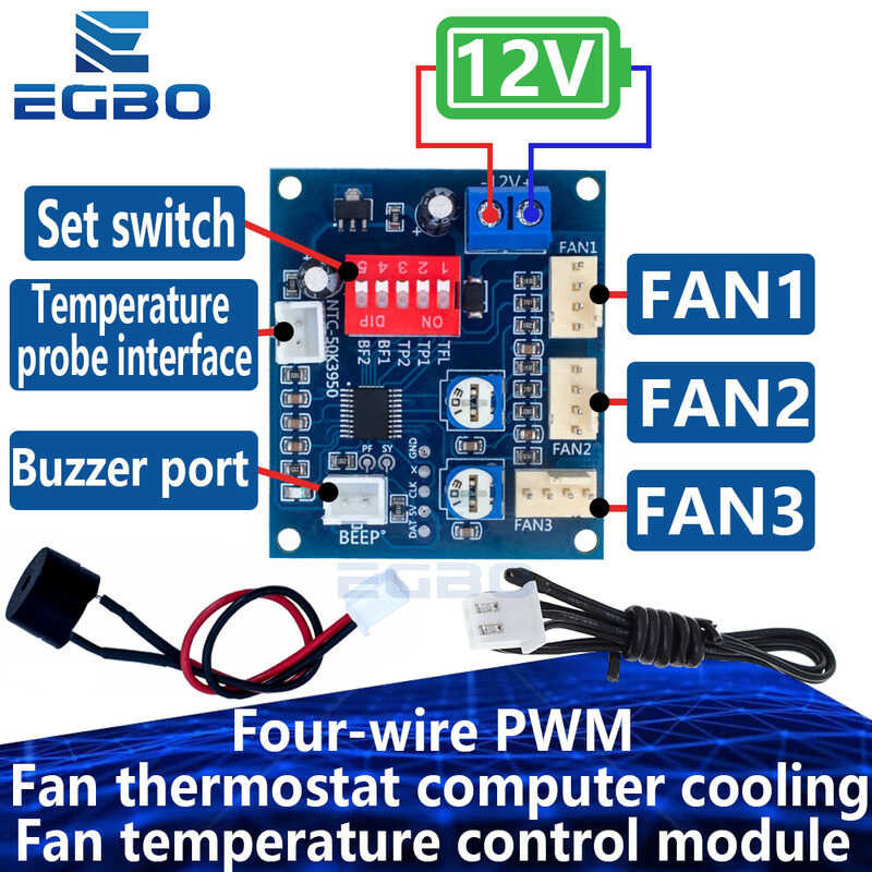Jual Fan PWM Four-wire thermostat computer cooling, fan module automat ... Jual Fan PWM Four-wire thermostat computer cooling, fan module automat ...