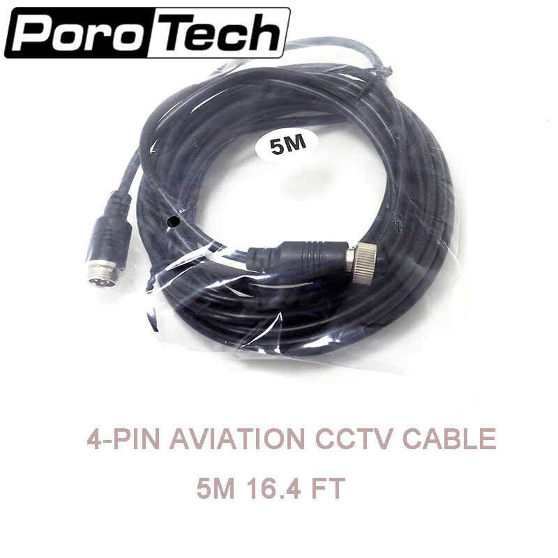 Jual AC-5M 10PCS/lot Car 4-Pin Aviation Video Extension Cable for CCTV ...