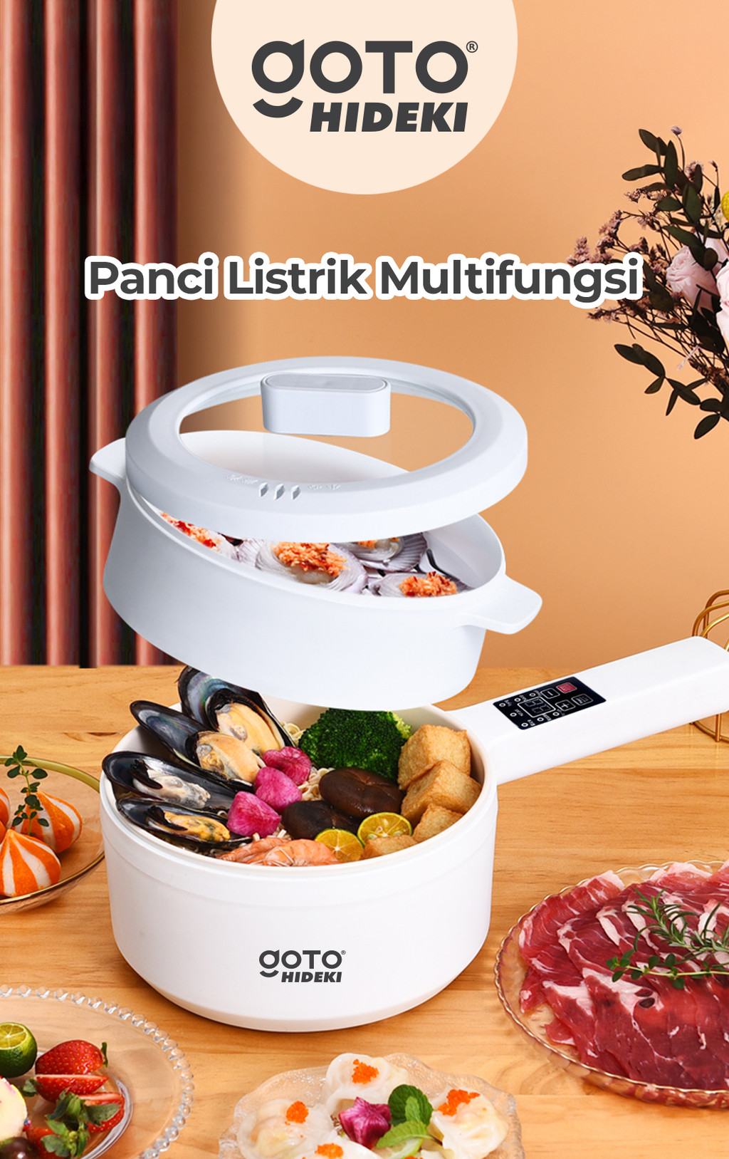 Jual Goto Hideki Panci Listrik 1.8L Fry Pan Elektrik Penggorengan ...