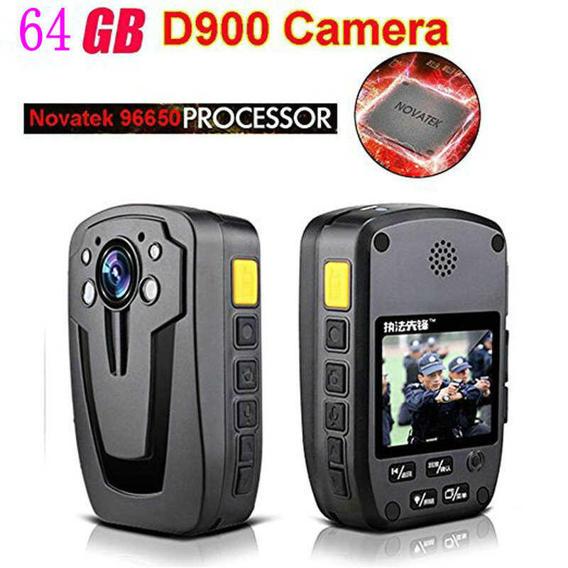 Jual D900 Novatek 96650 64GB Full HD 1080P Police Body Lapel worn Video ...