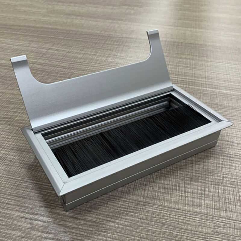 Jual ￥ Office Hardware Matt Black Rectangle Kabel Aluminum Square Table ...