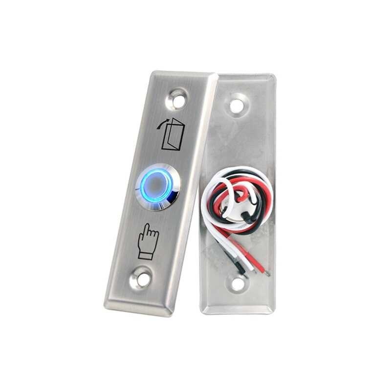Jual LPSECURITY Backlit LED NO NC Stainless Steel Door Exit Push Release Button Switch For RFID ...