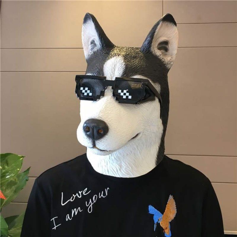 Jual ,Cosplay Tutup Kepala Hewan Lucu 520 Masker Anjing Tunggal Kepala ...