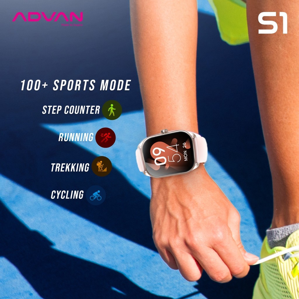 Jual [SPL CICILAN 0%] ADVAN Smartwatch S1 | IPS 2.01” Curve Display ...