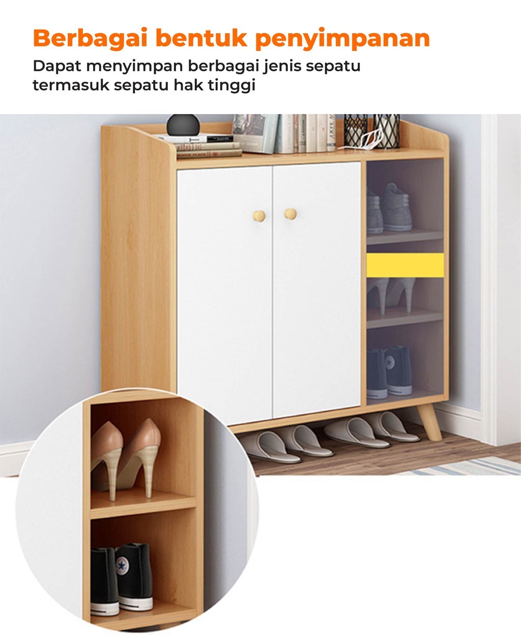 Jual Homedoki Bambu - Lemari Sepatu Susun Minimalis / Rak Sepatu ...