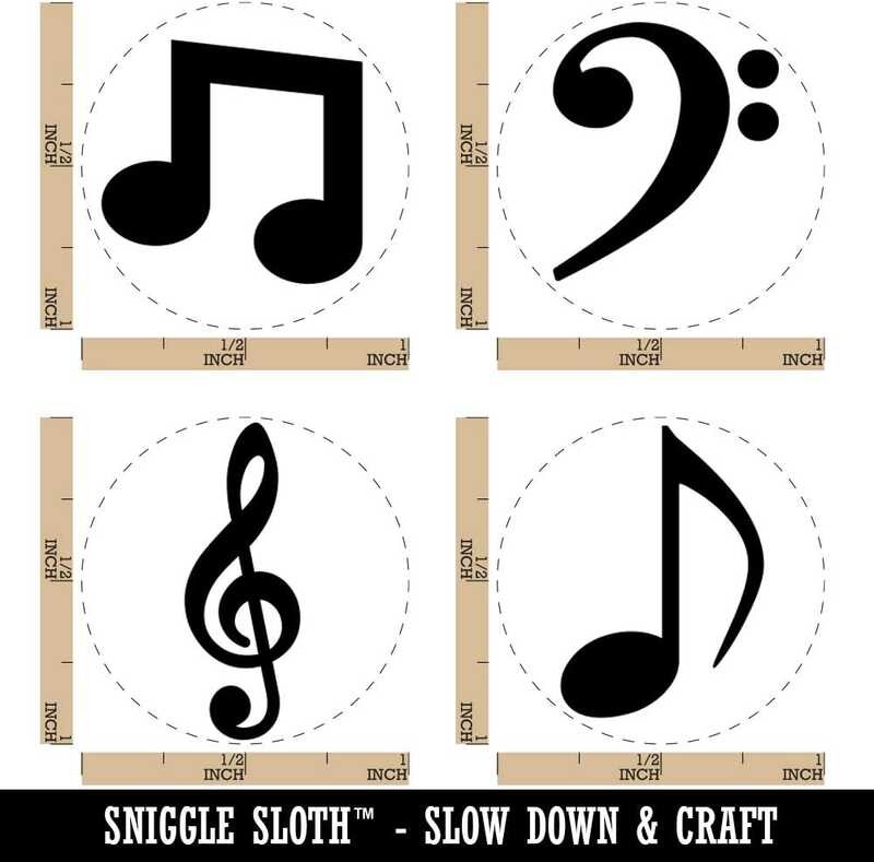 Jual Musical A.B.C.D.E. Music Notes Treble Bass Clef Eighth Symbols ...