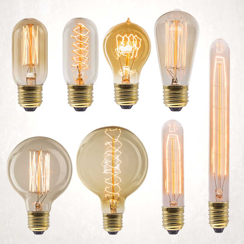 Jual E27 220V 40W ST64 G80 G95 G125 Ampoule Vintage Edison Incandescent ...