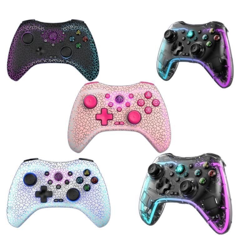 Jual Switch transparent RGB dazzling game controller Bluetooth Android ...