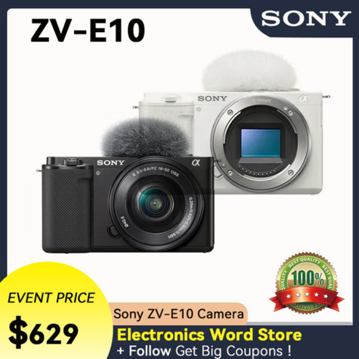 Jual SONY ZV-E10 Alpha ZVE10 APS-C E-Mount Mirrorless Vlog Professional ...