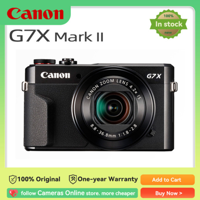 Jual Canon PowerShot G7X Mark II Digital Camera Zoom Lens Kit Vlog 4K Video Shooting Autofocus ...