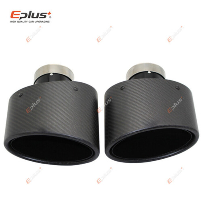 Jual Mobil Universal Matte Carbon Fiber Muffler Tip Exhaust Pipe Nozzle ...