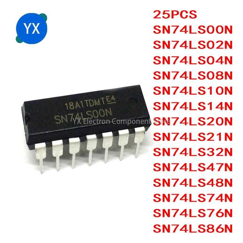 Jual 74LS00 74LS02 25PCS 74LS04 74LS08 74LS10 74LS14 74LS20 74LS21 ...