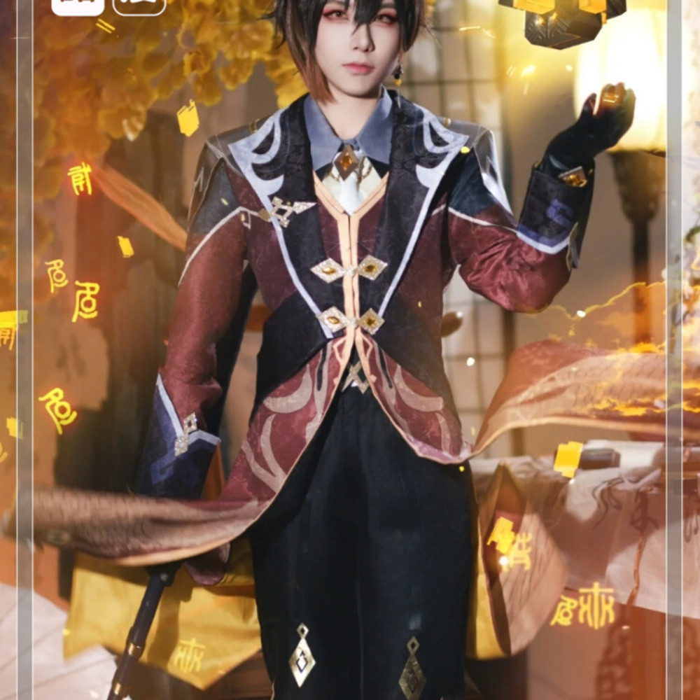 Jual Genshin Impact Zhong Li cos Fu Yan Wang Ye Morax cosplay Men's full role-playing game set ...