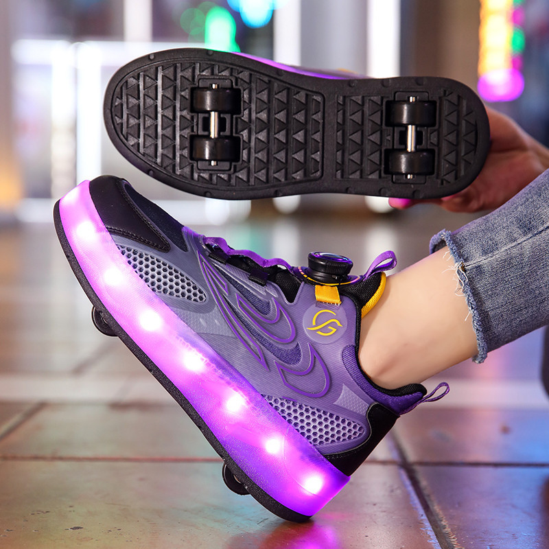 Jual Sepatu roda Chengbin Rampage with Four Wheels Light Pulley Shoes ...