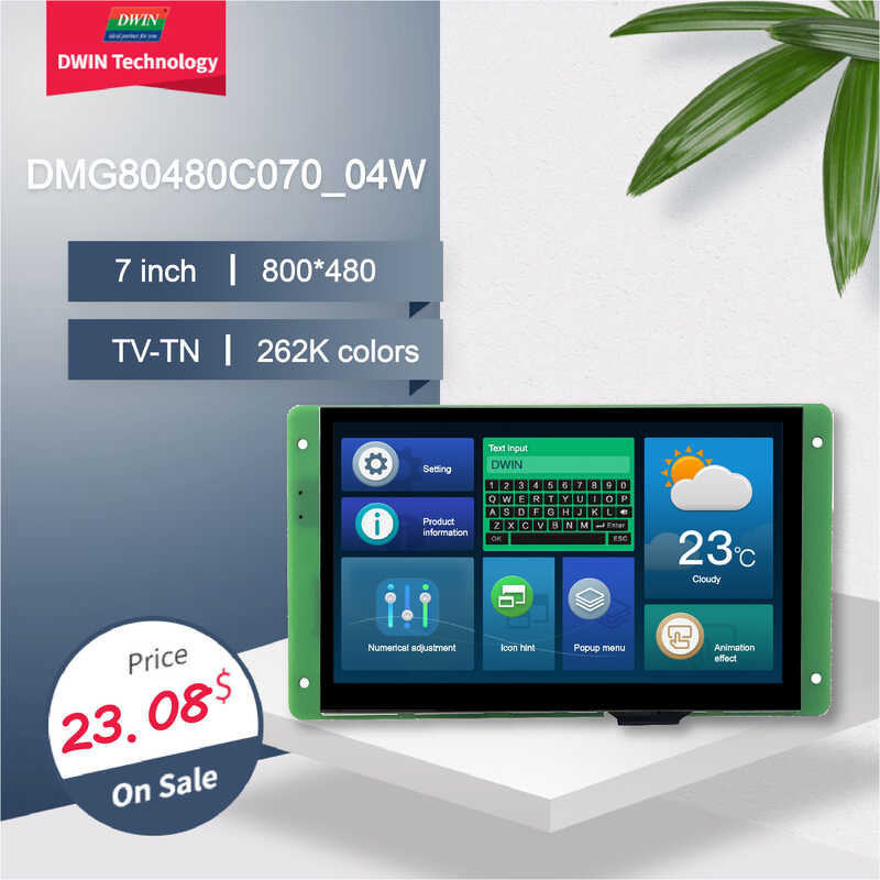 Jual Inch DWIN 7 800*480 TFT LCD Display Module Capacitive/Resistive TTL/RS232 Commercial Smart ...