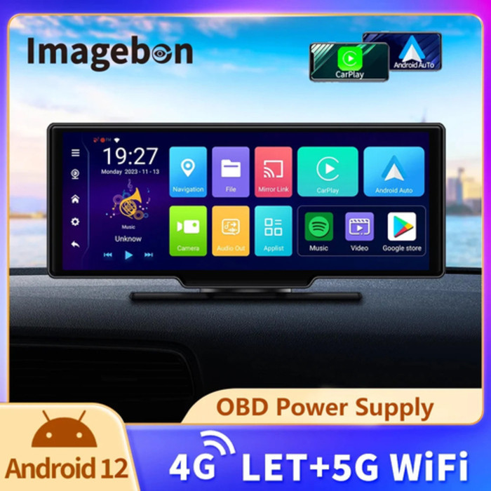 Jual 10.26'' 4G 12 Car DVR Wireless CarPlay Android Auto Dash Cam ADAS ...