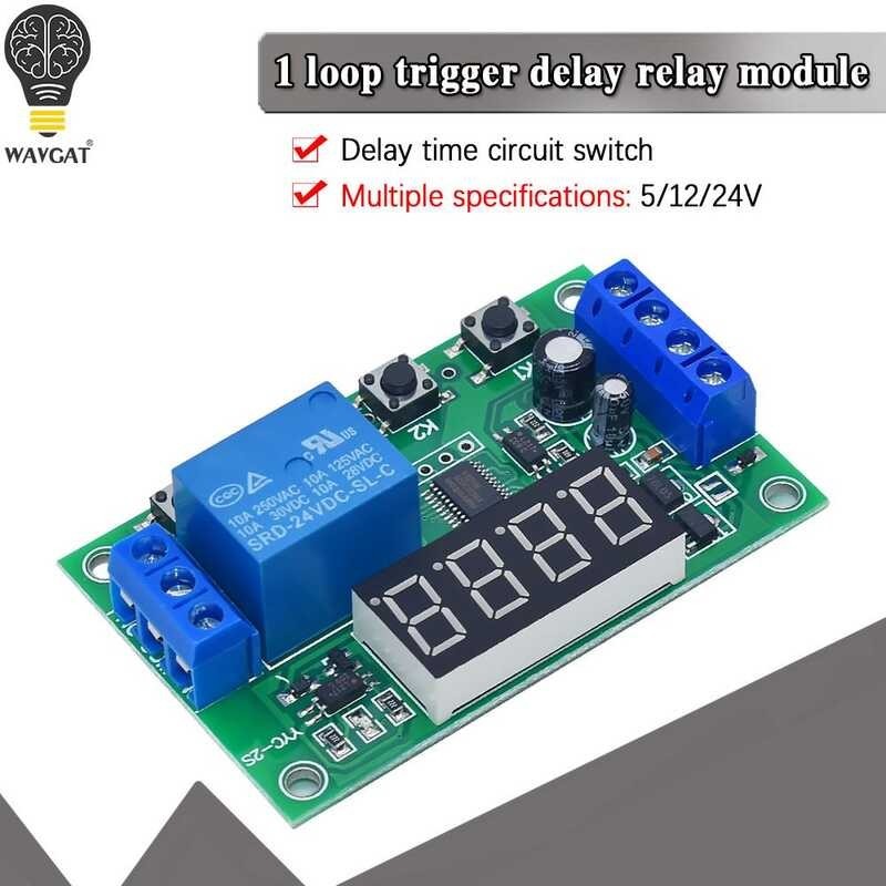 Jual LED Display YYC-2S Adjustable Programable delay relay module 5V12V24V fixed time decoupling ...